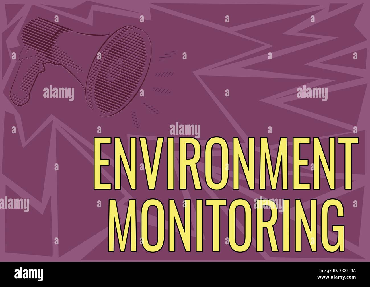 Writing displaying text Environment Monitoring. Business approach ...