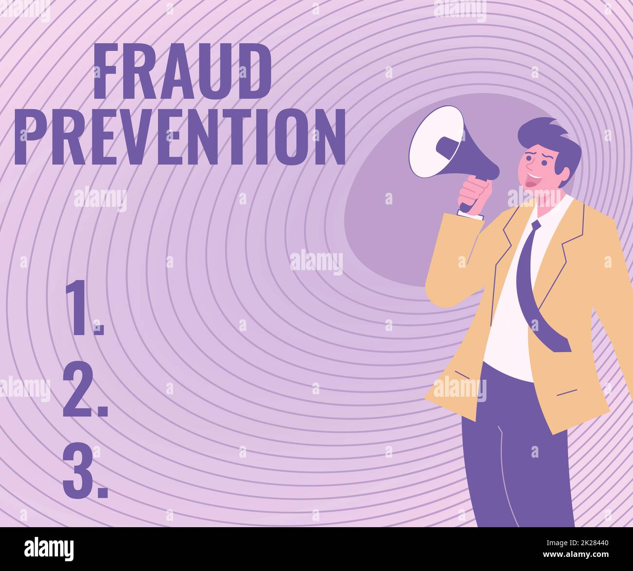 Conceptual display Fraud Prevention. Business approach stop from doing ...