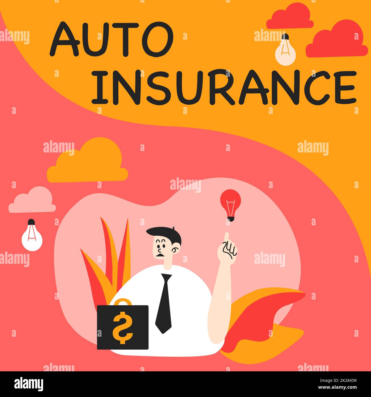 Conceptual caption Auto Insurance. Business showcase Protection against ...