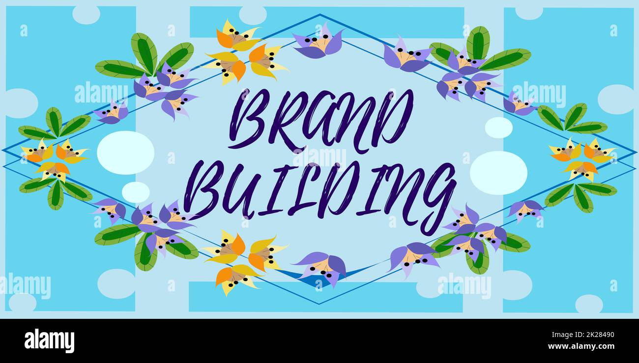 Sign displaying Brand Building. Concept meaning Generating awareness ...