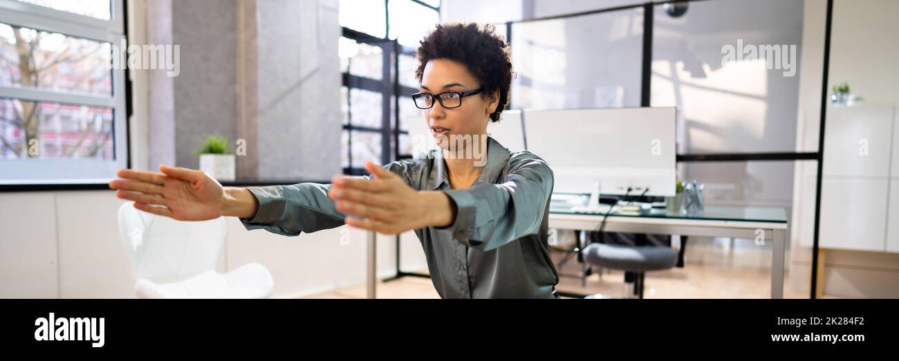 Standing Office Workout Stock Photo - Alamy