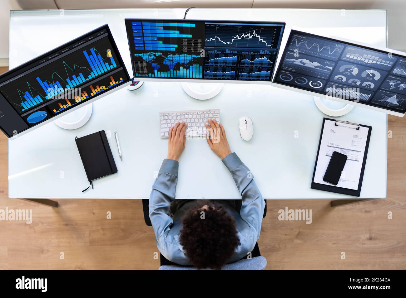 African American Business Data Analyst Woman Stock Photo - Alamy