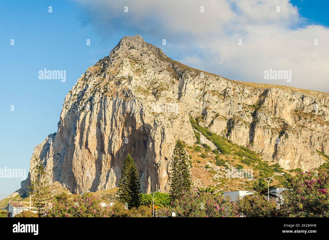 View of Monte Monaco from San Vito Lo Capo, Italy Stock Photo - Alamy