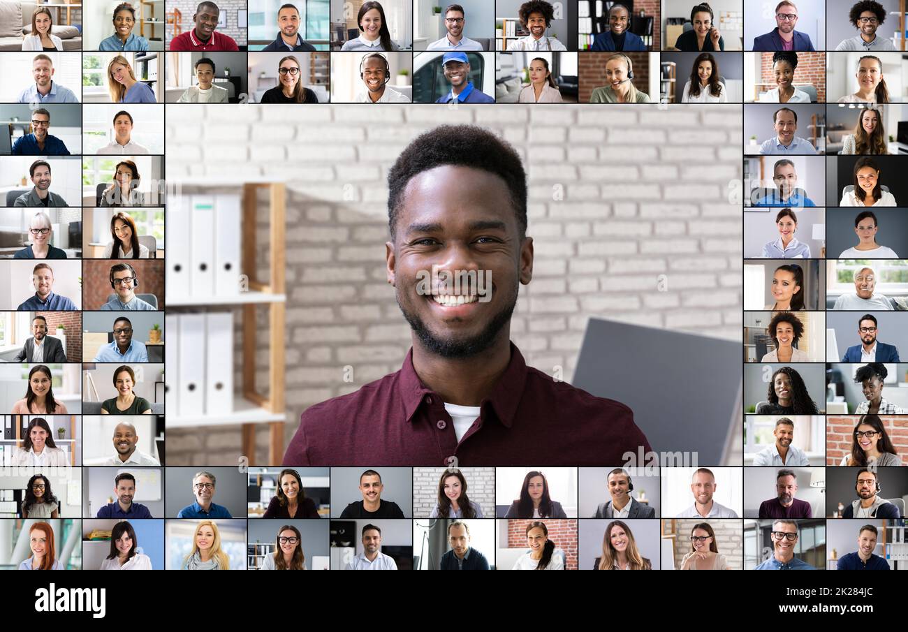 Online Video Conferencing Call Group Chat Screen Stock Photo - Alamy