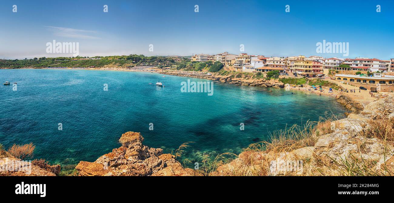 View over the town of Isola di Capo Rizzuto, Italy Stock Photo - Alamy