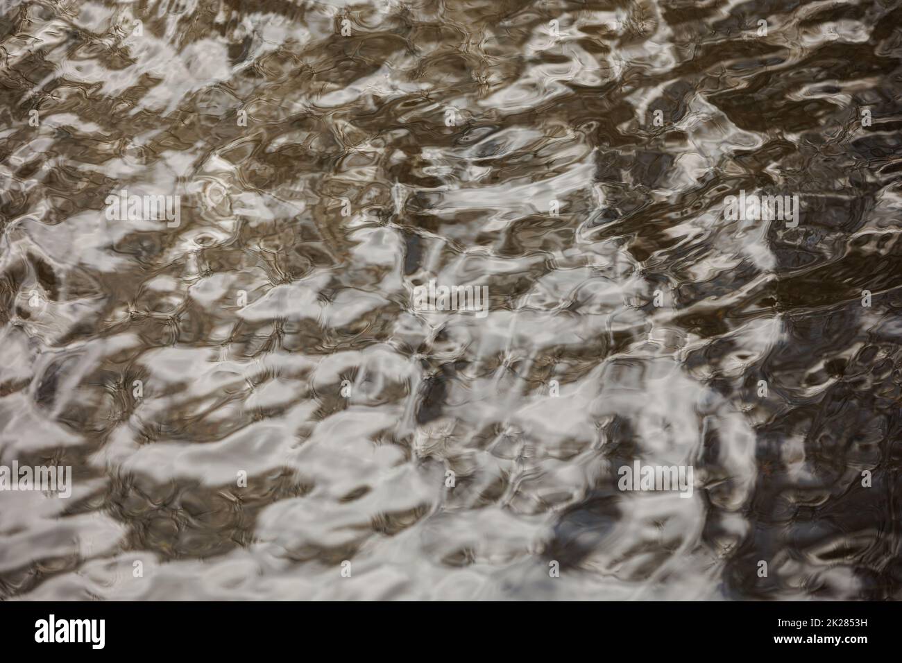 Flowing water texture with reflection Stock Photo - Alamy
