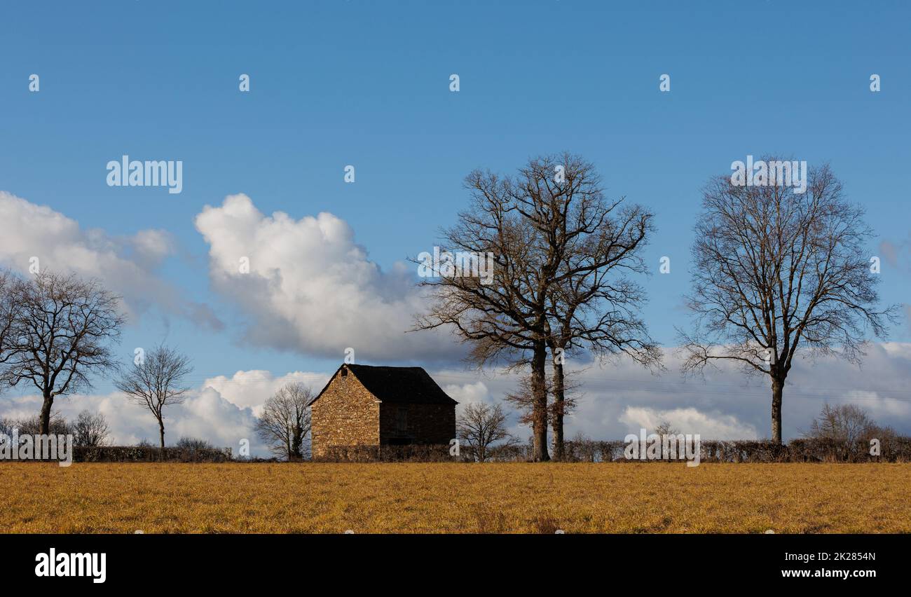 House and trees landscape hi-res stock photography and images - Alamy