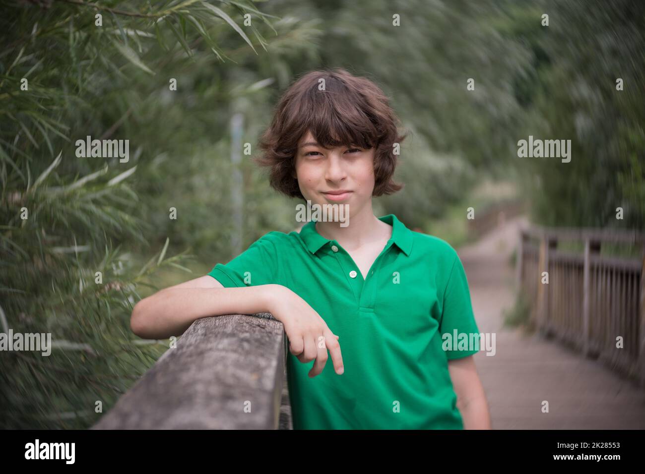 Boy on a bridge hi-res stock photography and images - Alamy