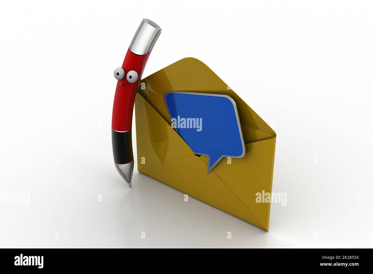 Opening e mail letter with pen Stock Photo - Alamy