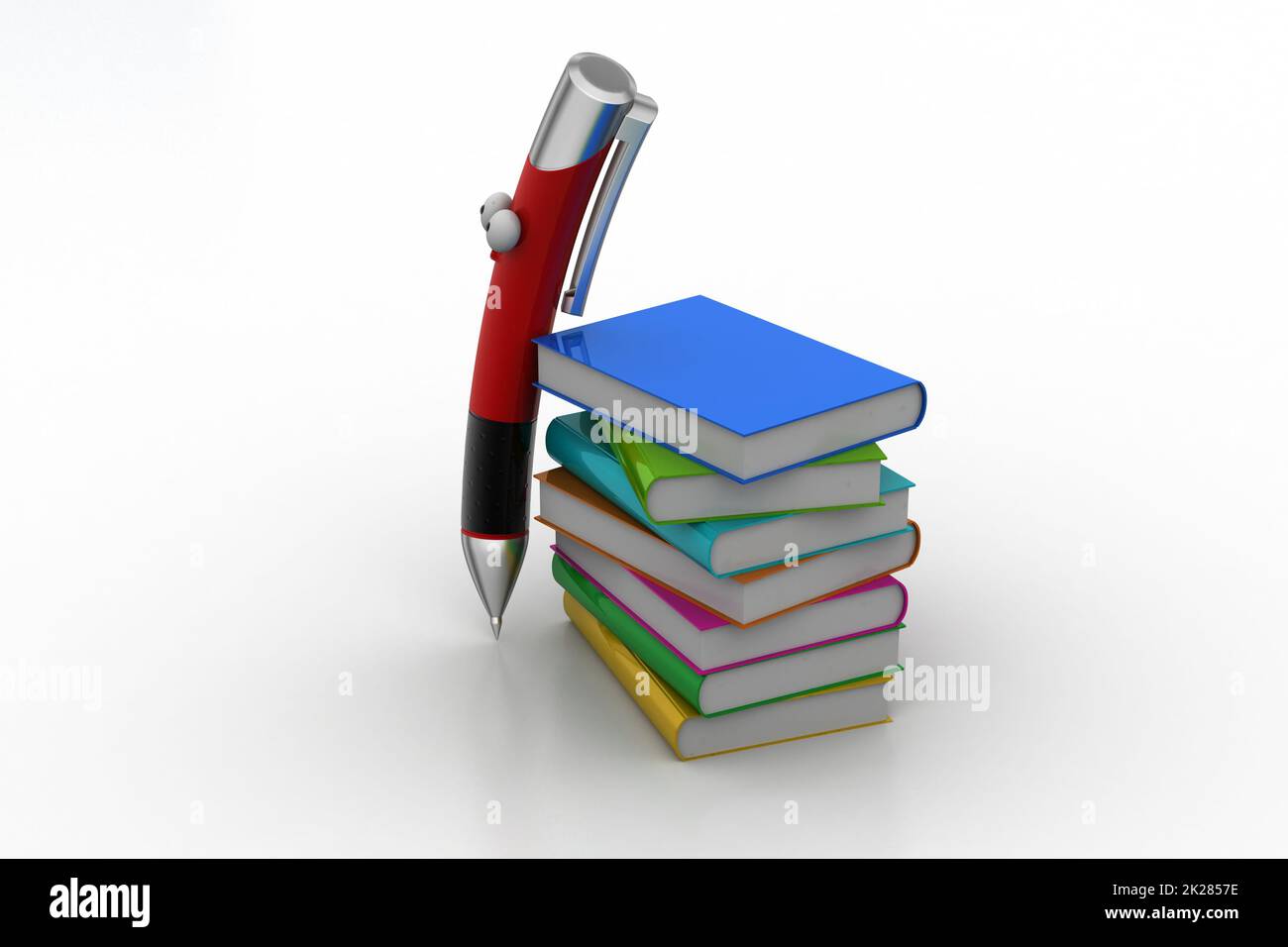 books with pen Stock Photo - Alamy
