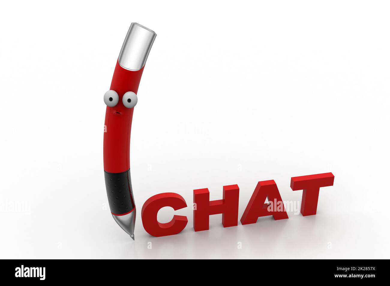 Chat concept with pen Stock Photo - Alamy