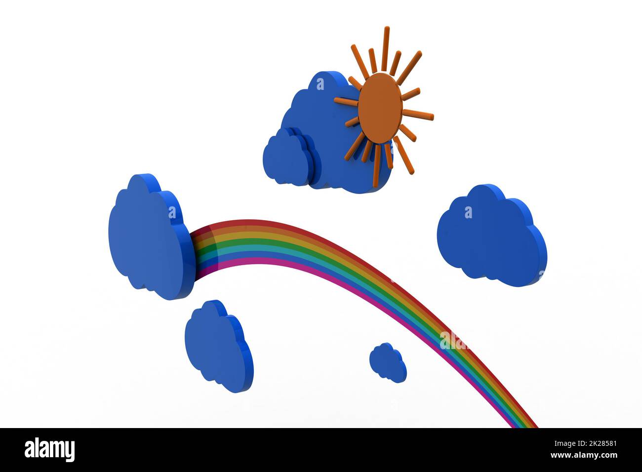 Sun and the rainbow Cut Out Stock Images & Pictures - Alamy