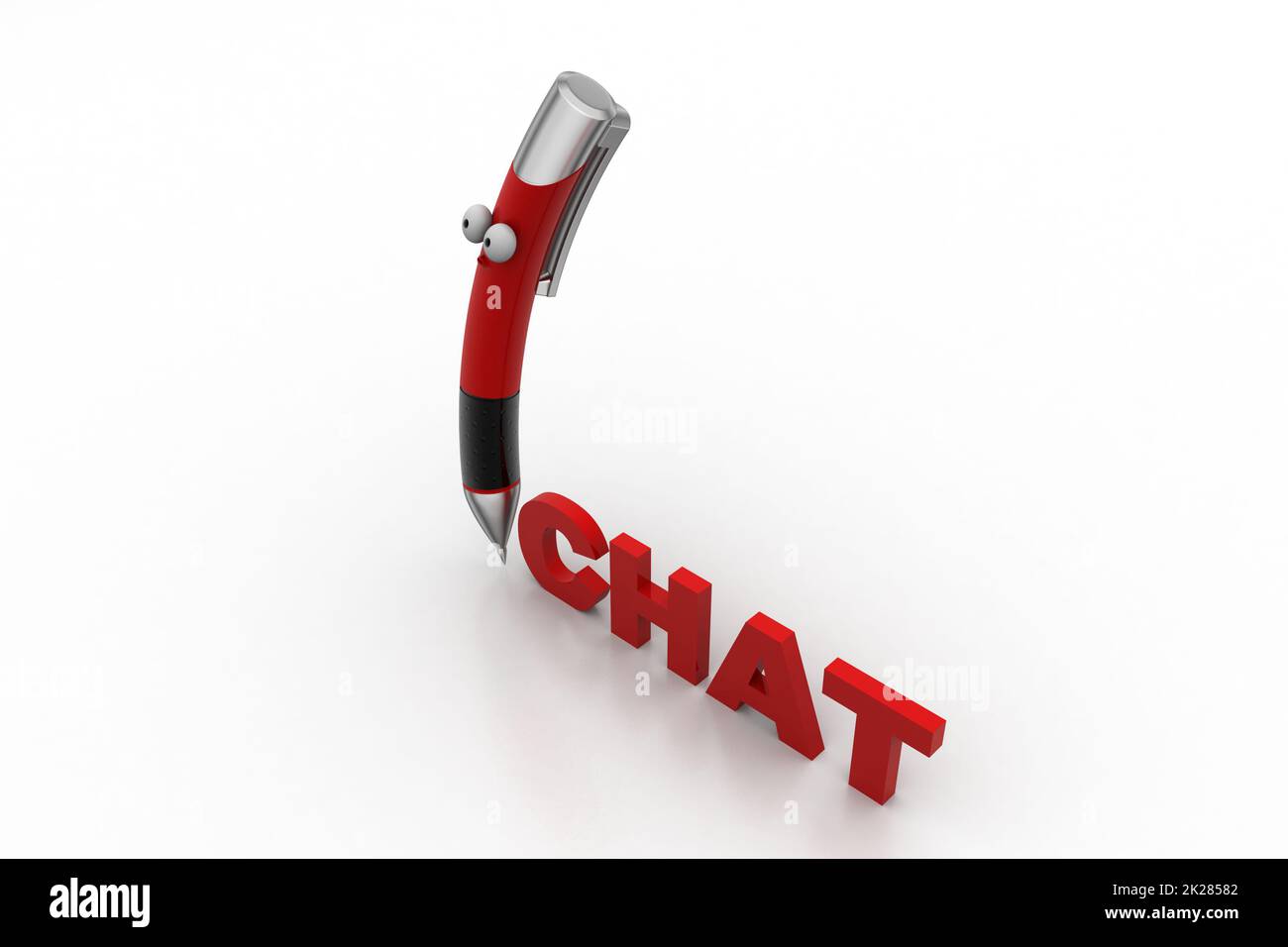 Chat concept with pen Stock Photo - Alamy