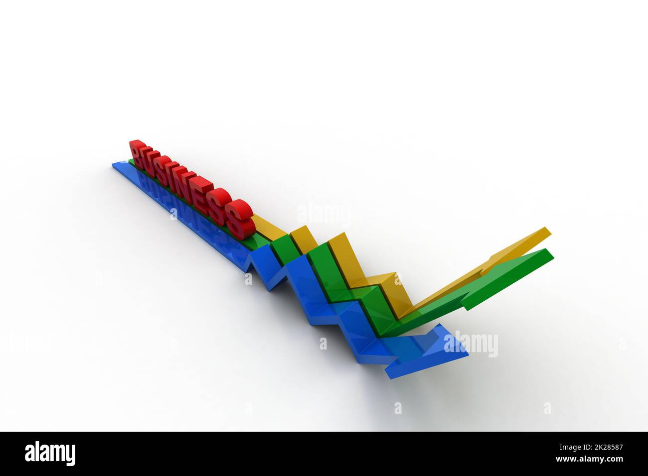 Word business on growing arrows Stock Photo - Alamy