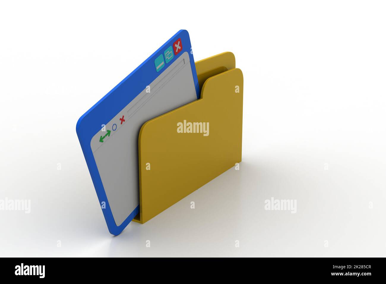 Browser window on file folder Stock Photo - Alamy