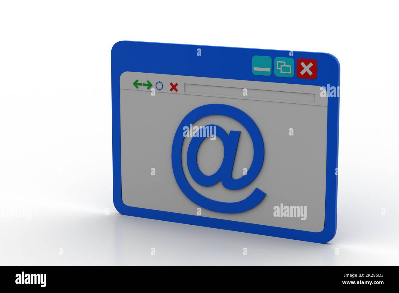 Browser window showing e mail sign Stock Photo - Alamy