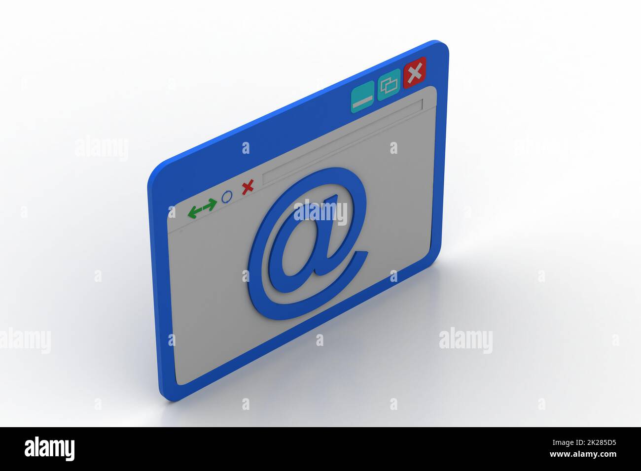Browser window showing e mail sign Stock Photo - Alamy