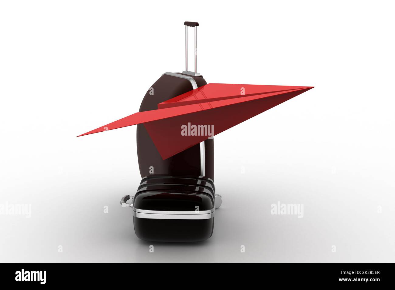 Paper rocket with baggage Stock Photo - Alamy
