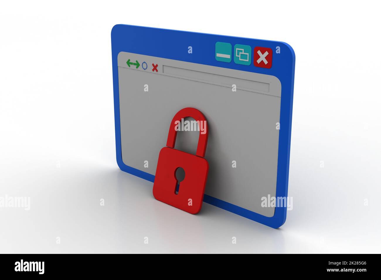 Browser window with lock Stock Photo - Alamy