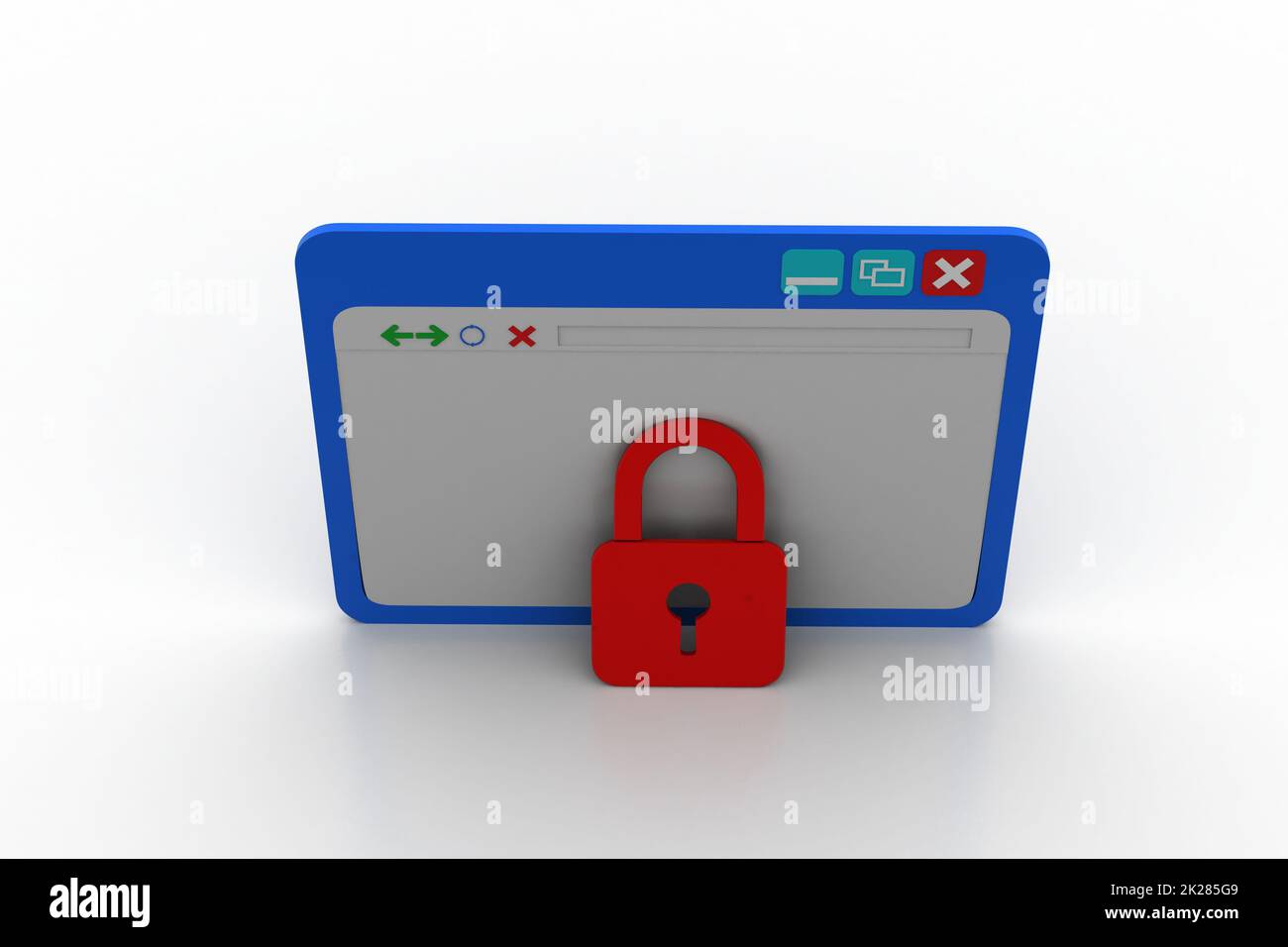 Browser window with lock Stock Photo - Alamy