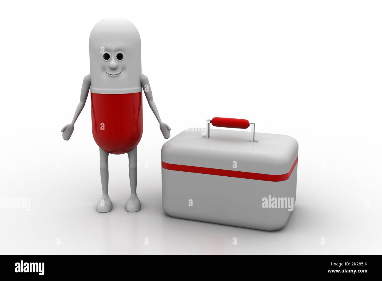 First aid kit with capsule pill Stock Photo - Alamy