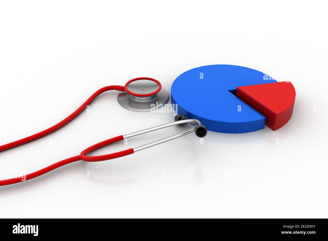stethoscope with pie chart Stock Photo - Alamy