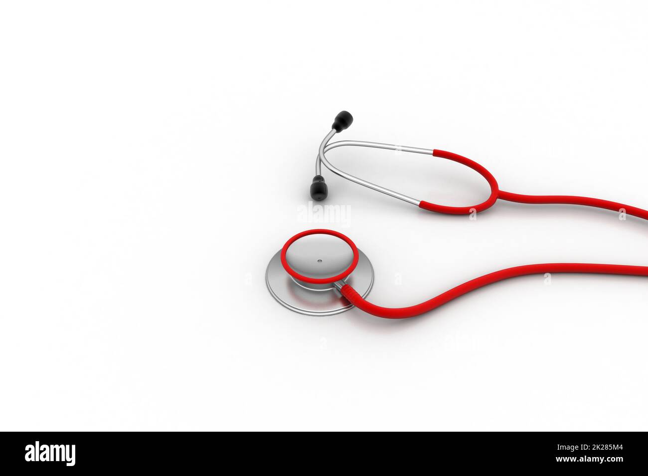 Red color stethoscope Stock Photo - Alamy