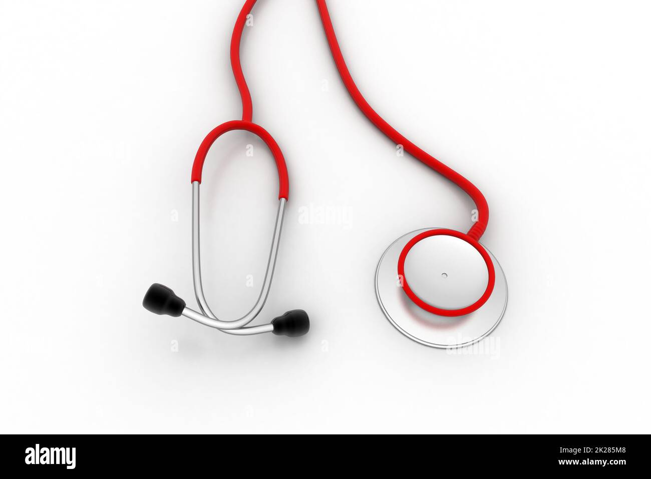 Red color stethoscope Stock Photo - Alamy