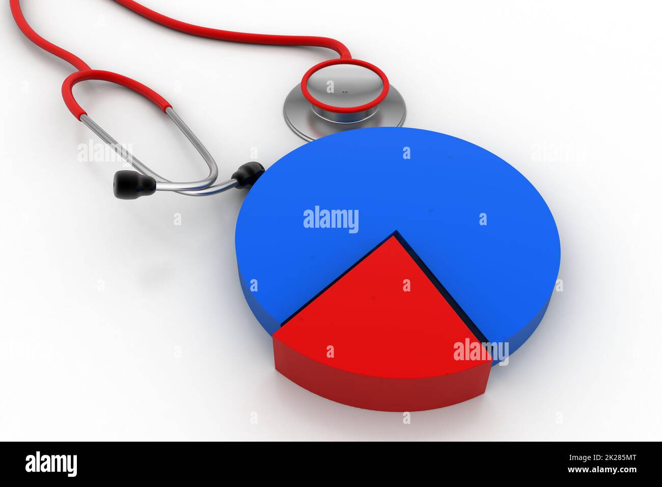 stethoscope with pie chart Stock Photo - Alamy