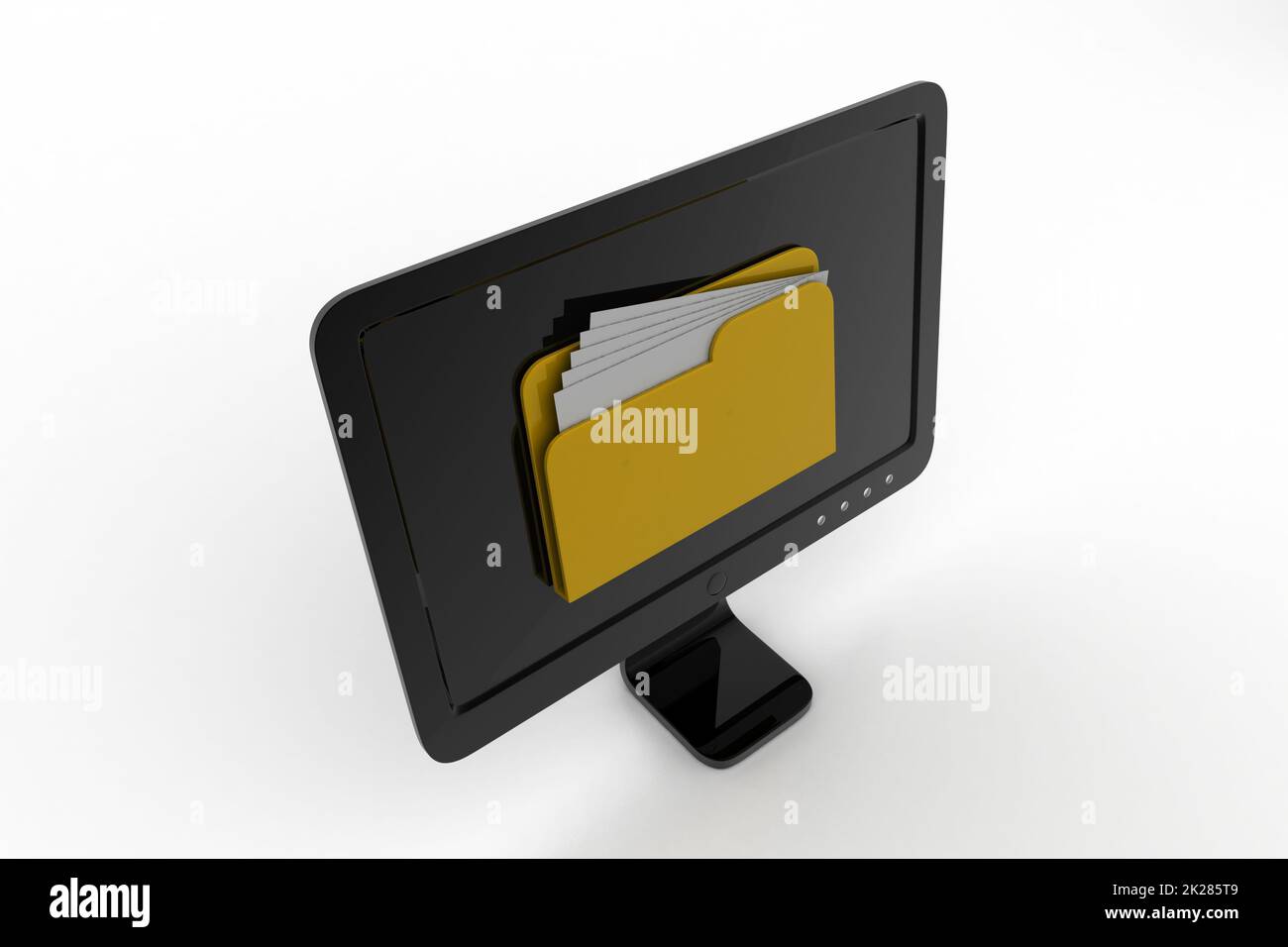 Computer screen showing the file folder Stock Photo - Alamy