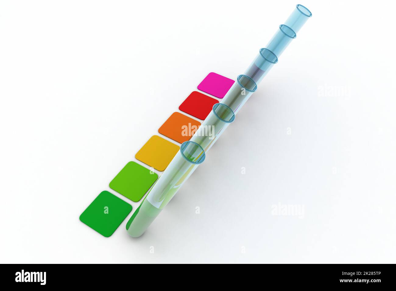Test tube with color card Stock Photo - Alamy