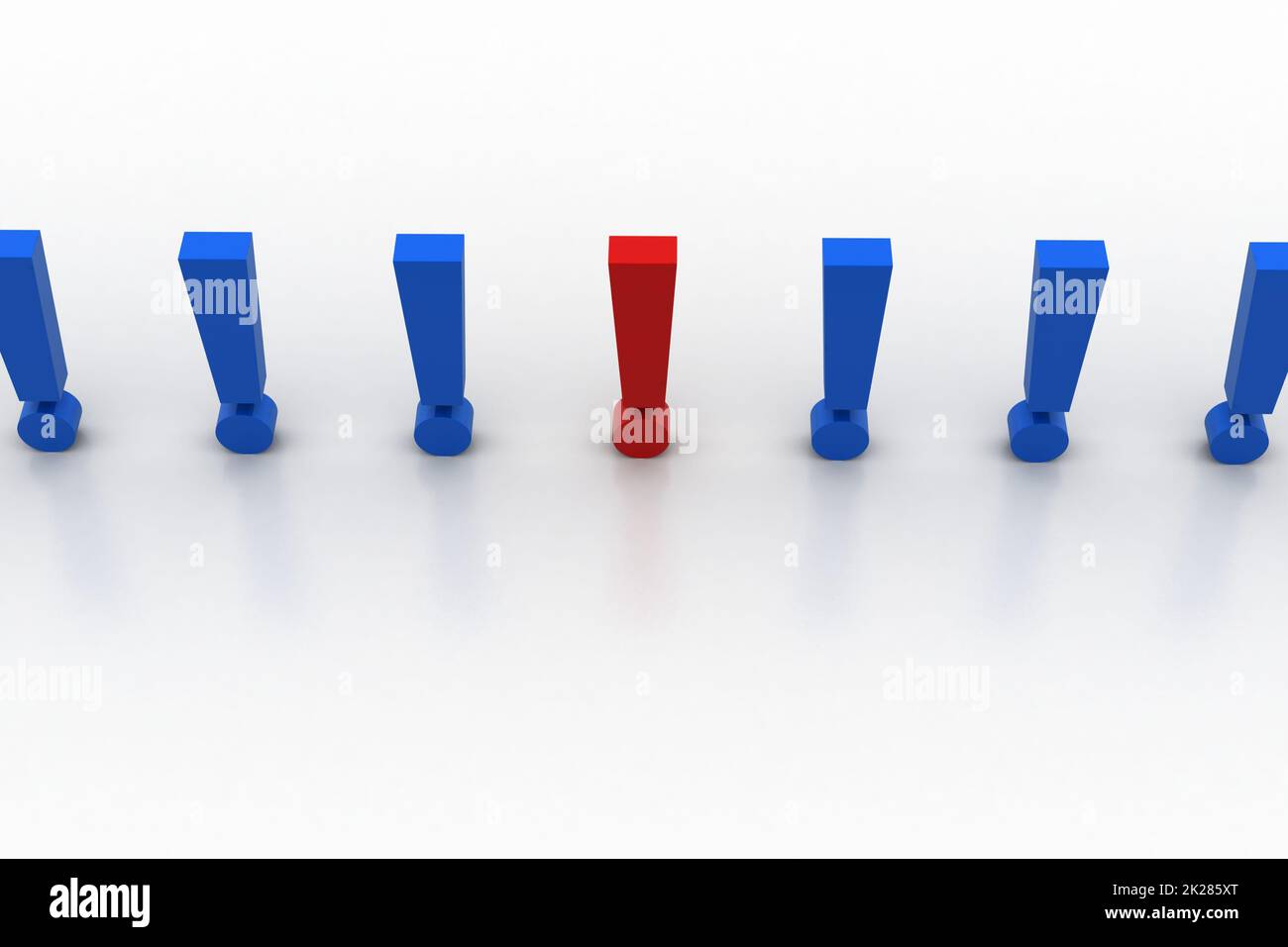 Exclamation mark in different colors Stock Photo - Alamy