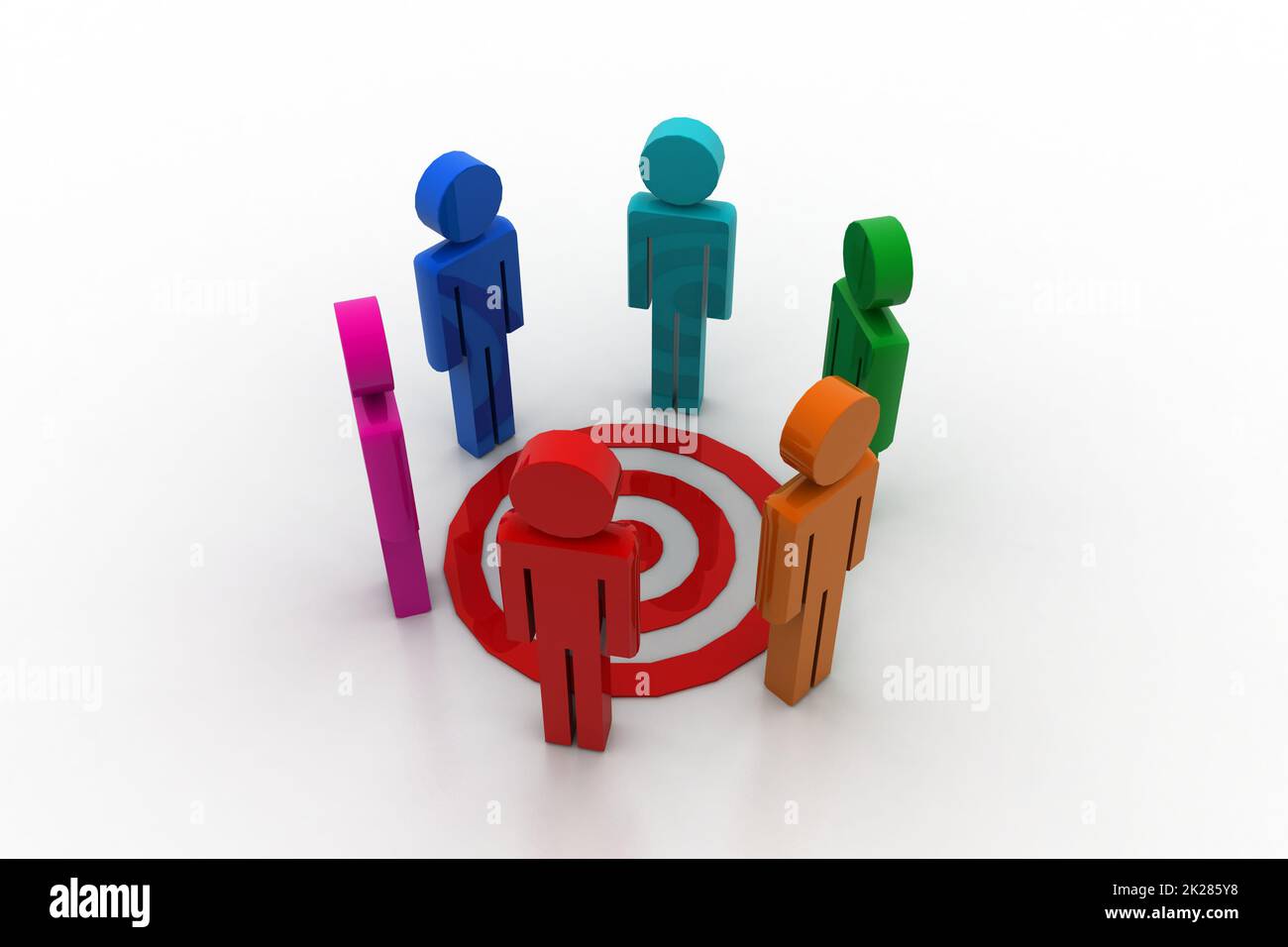 3d people with target icon Stock Photo - Alamy