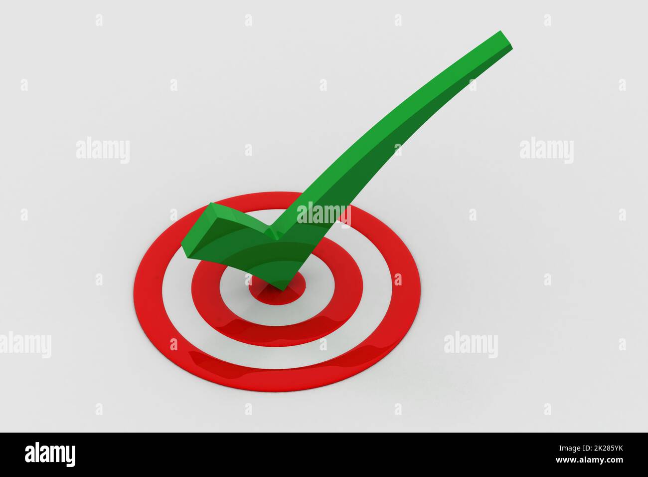 Target board with check sign Stock Photo - Alamy