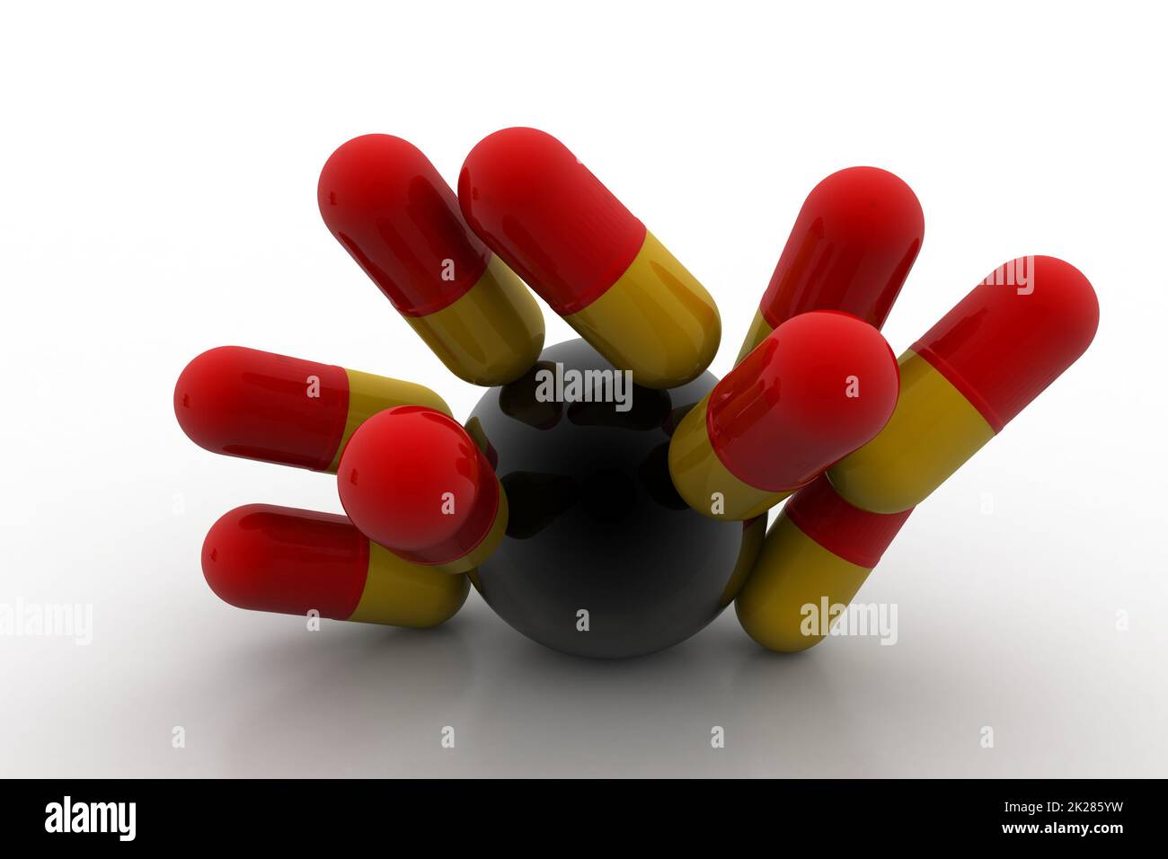 Medical capsule with ball Stock Photo - Alamy