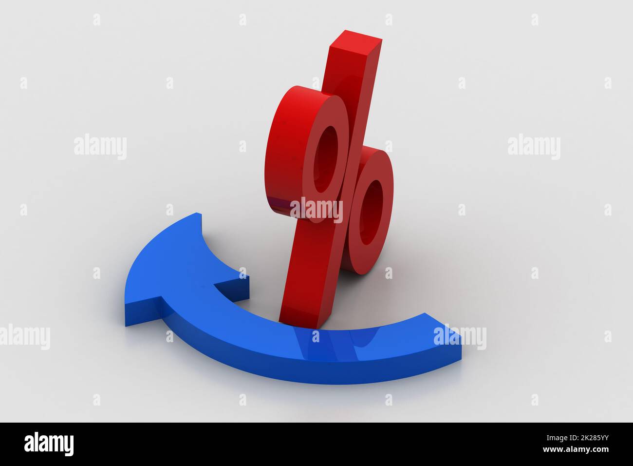 Percentage sign with arrow Stock Photo - Alamy
