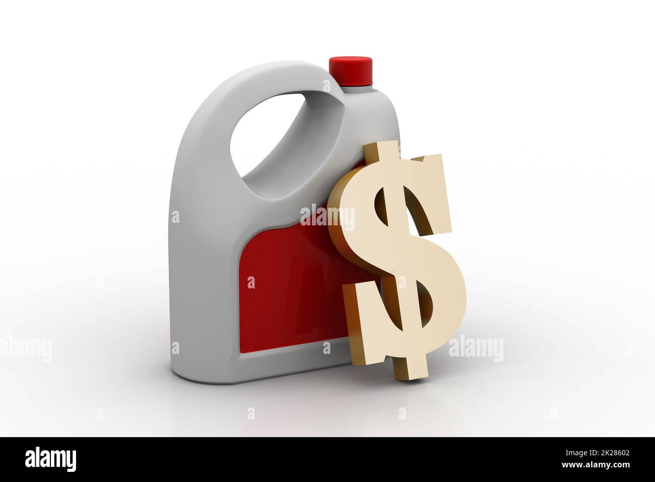 Oil can with dollar sign Stock Photo - Alamy