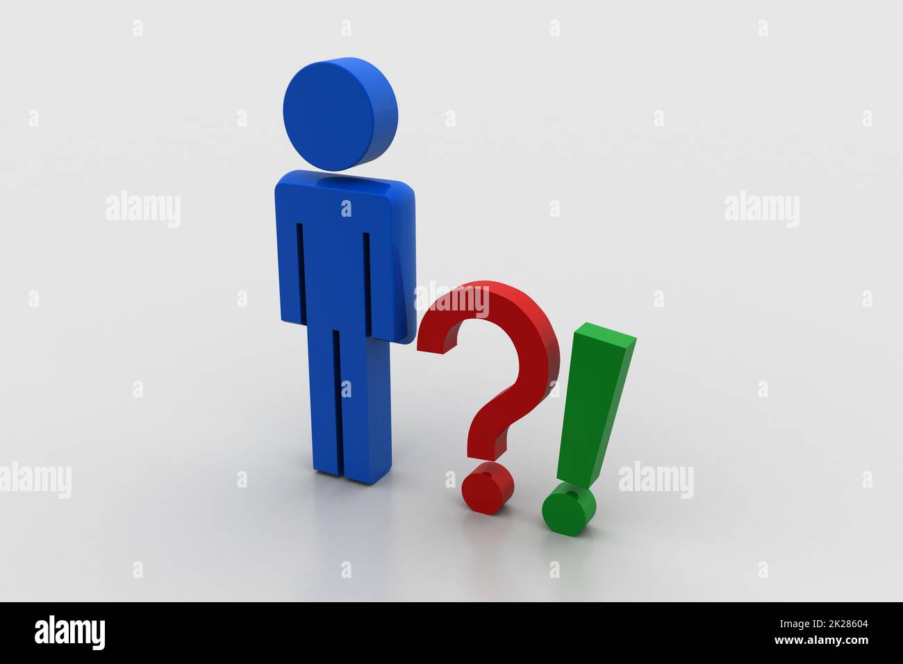3d business man for blue question mark hi-res stock photography and ...