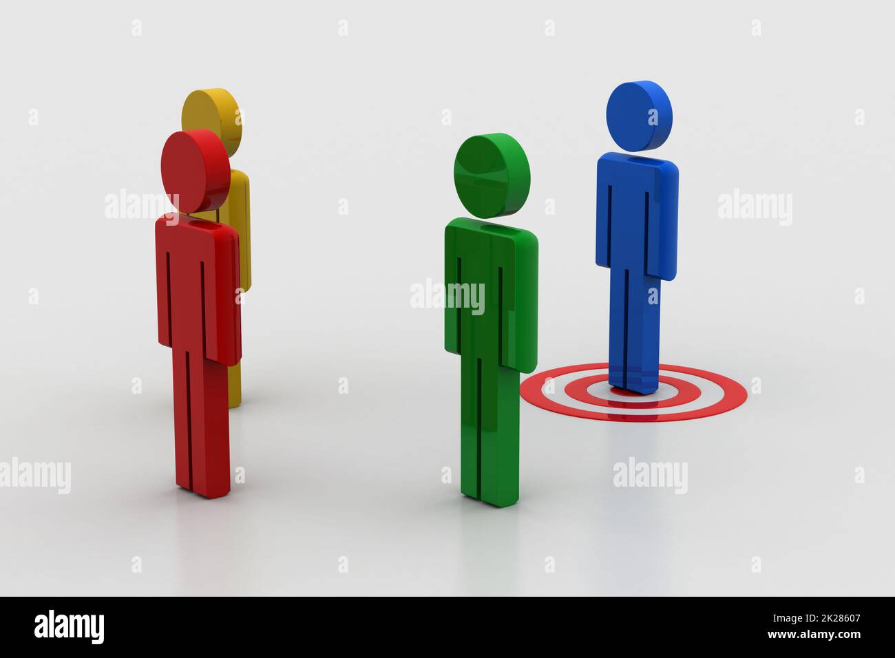 Target board with peoples Stock Photo - Alamy