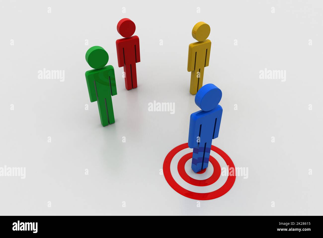 Target board with peoples Stock Photo - Alamy
