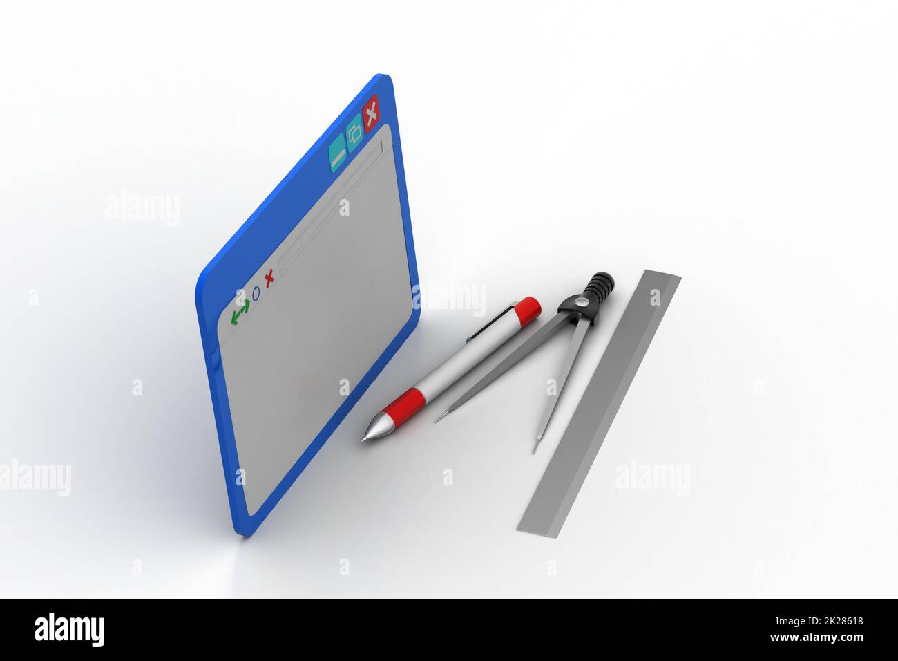 Web page with scale and divider Stock Photo - Alamy