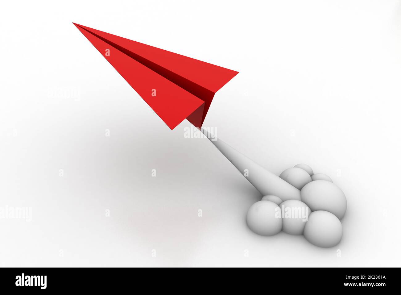 Paper rocket with fume Stock Photo - Alamy