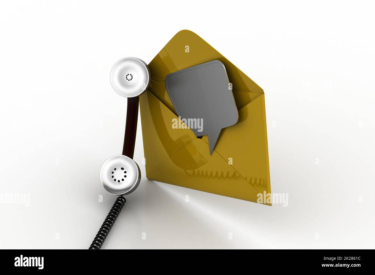 Telephone receiver with e mail Stock Photo - Alamy