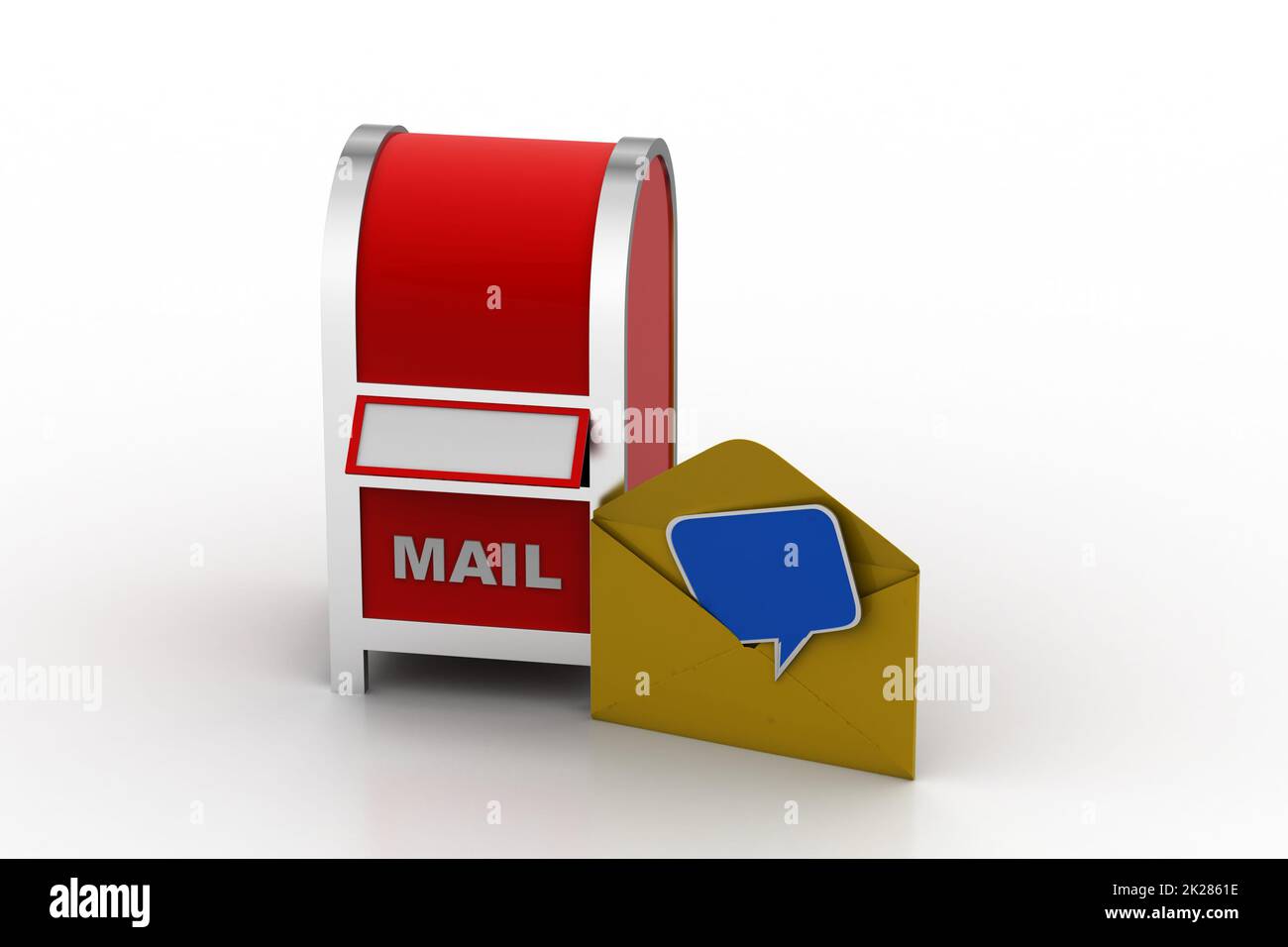 Mail box with email Stock Photo - Alamy