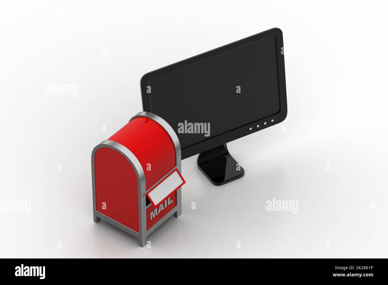 Mail box with computer Stock Photo - Alamy