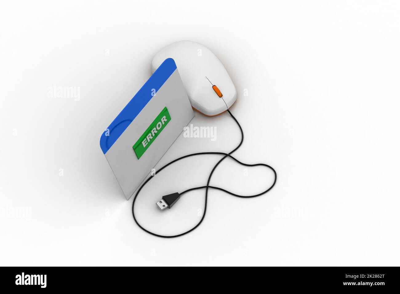 Web page showing error with mouse Stock Photo - Alamy