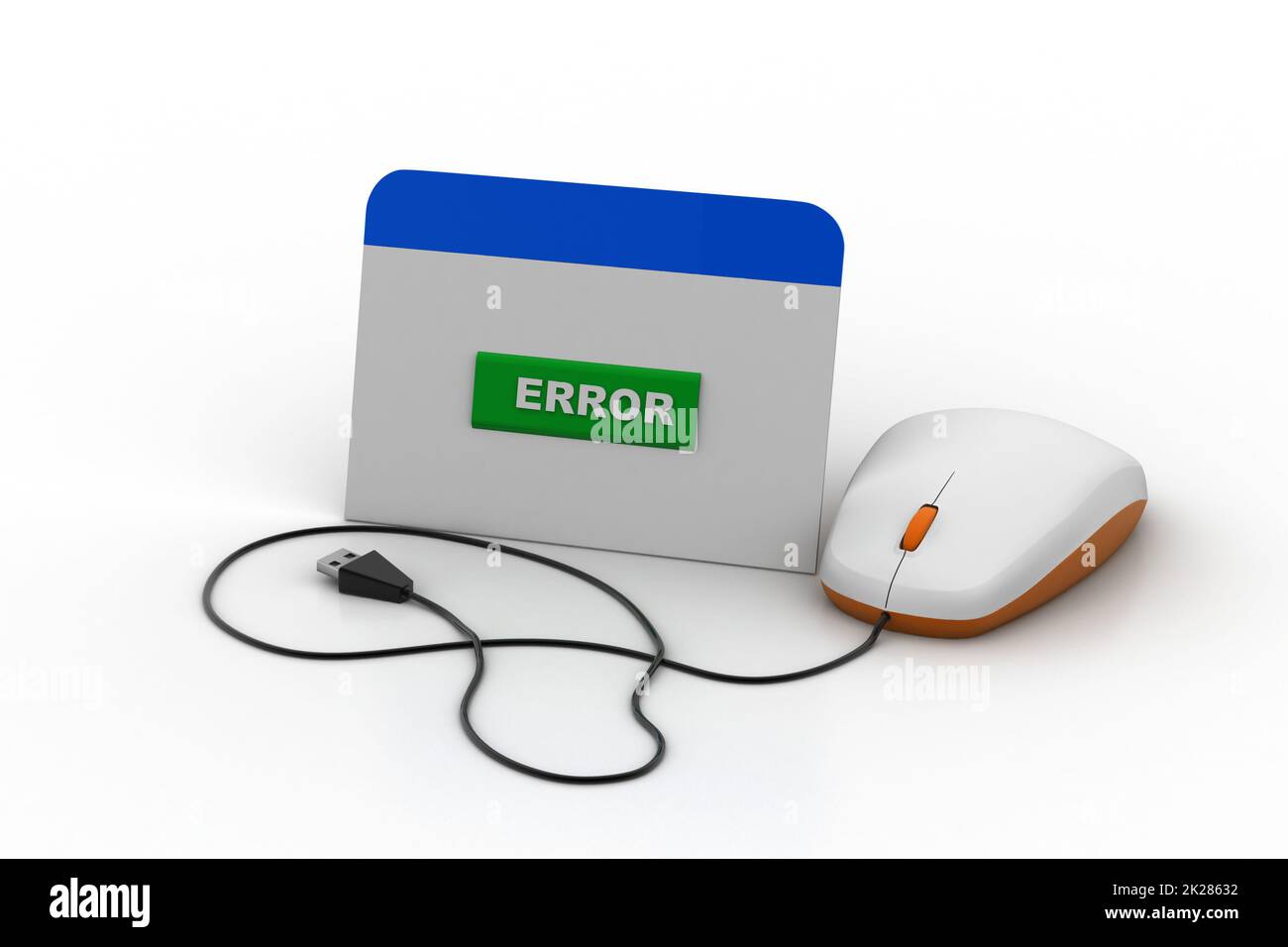 Web page showing error with mouse Stock Photo - Alamy