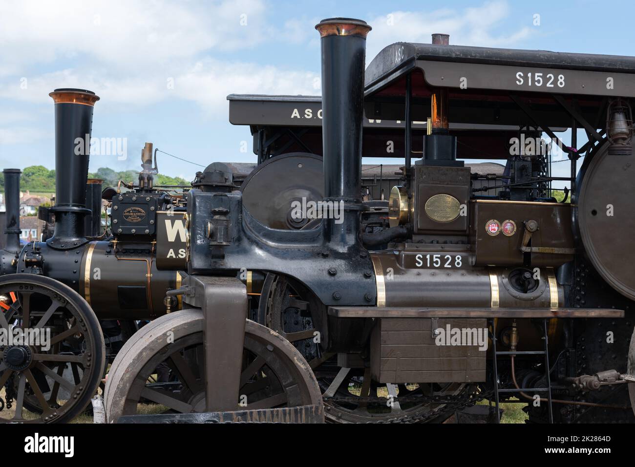 West Bay.Dorset.United Kingdom.June 12th 2022.A restored Aveling and ...