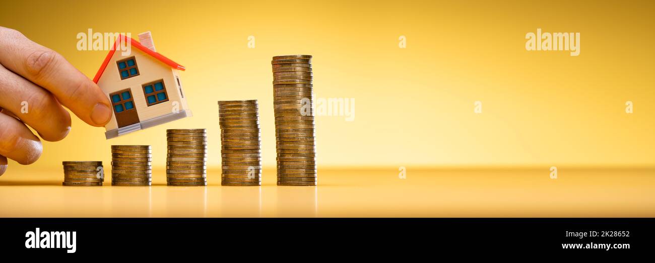 Real Estate Market Investing. House Money Stock Photo - Alamy