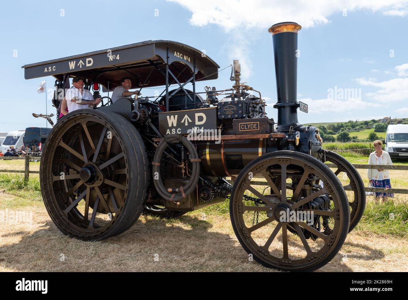 West Bay.Dorset.United Kingdom.June 12th 2022.A restored Aveling and ...